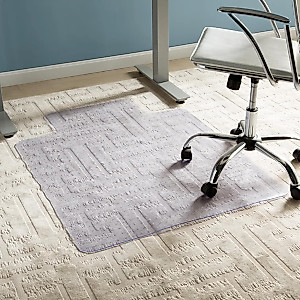 Office Chair Mats for Carpet, and Tile Floors - Protect Floors and Enhance Workspace Comfort Ideal for Home Office and Gaming, and Durable (Convex with Lip, 36''*48'')