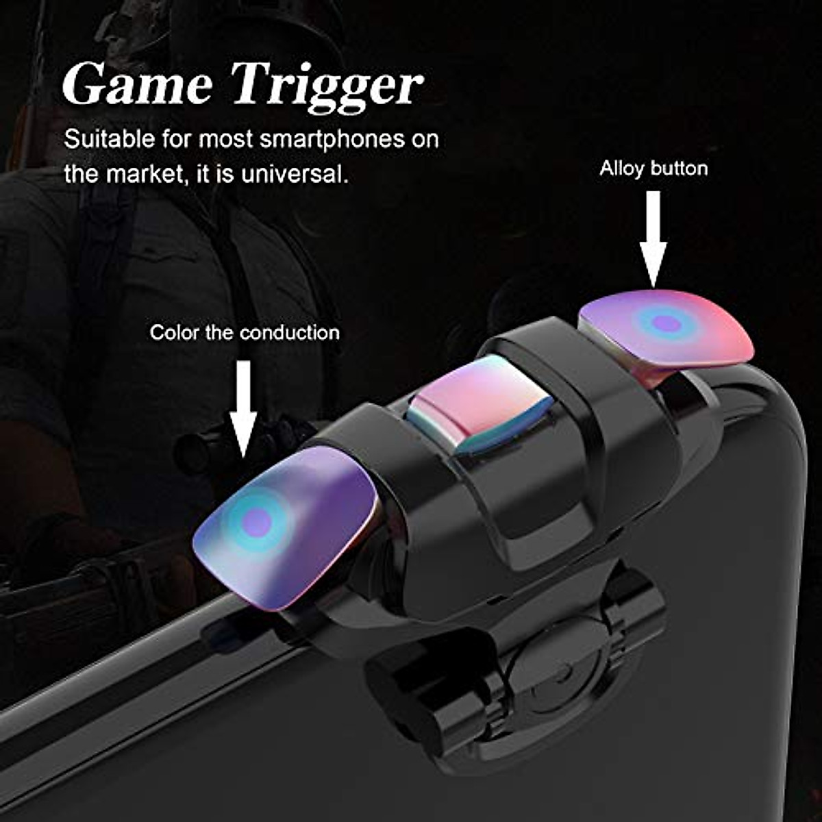 WOONEKY 1 Pair Professional Aid Portable Game Pad Handle Out/Phone for/Fornite/of Knives Mobile Travel Tablets for Gamepad Survival Conter Aim Trigger Practical Lightweight