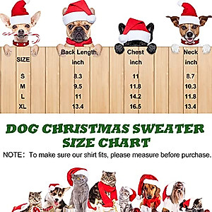 4 Pieces Dog Christmas Sweater Warm Knit Dog Sweater Turtleneck Cute Soft Dog Sweater Costume Reindeer Snowflake Dog Christmas Outfit Cold Weather Pet Christmas Clothes for Dog Puppy (Small)