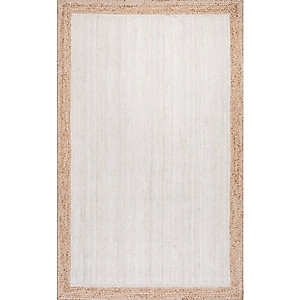 nuLOOM Eleonora Casual Jute Area Rug, 6x9, White