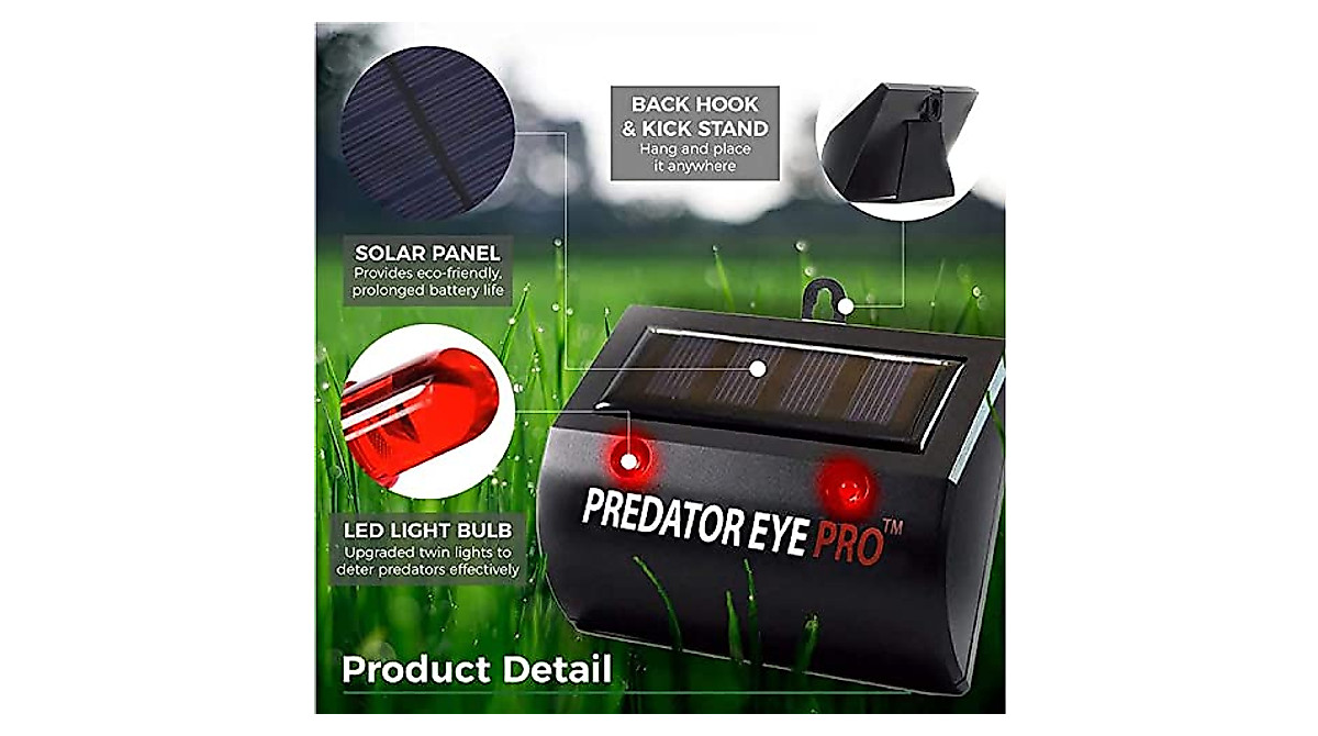 Predator Eye PRO: Solar Animal Deterrent | 4600sq ft | 2-Pack