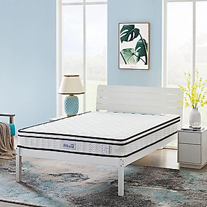 Hbaid 10 Inch Hybrid Mattress with Gel Memory Foam,Motion Isolation Individually Wrapped Pocket Coils, Pressure Relief,Back Pain Relief& Cooling Bed, Full Size