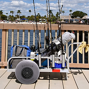 Bonnlo Replacement Balloon Wheels 12" Big Beach Sand Tires for Kayak Dolly Canoe Carts Buggy with Free Air Pump (2-Pack)