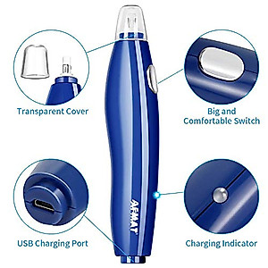 Electric Eraser, 140 Eraser Refills, Electric Pencil Eraser Rechargeable for Artists, Electric Erasers for Drafting, Drawing, Painting, Sketching, Architectural Plans, Detailer Tool-Blue