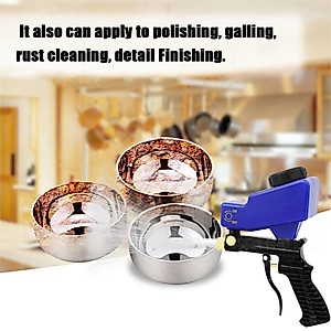 Portable Sandblaster Gun Kit 70-150 PSI 6000RPM Gravity Feed Sandblasting Pneumatic Blast Gun Handheld Tool with Air Tube Connector for Cleaning Rust, Dirt, Paint, & Glass Etching