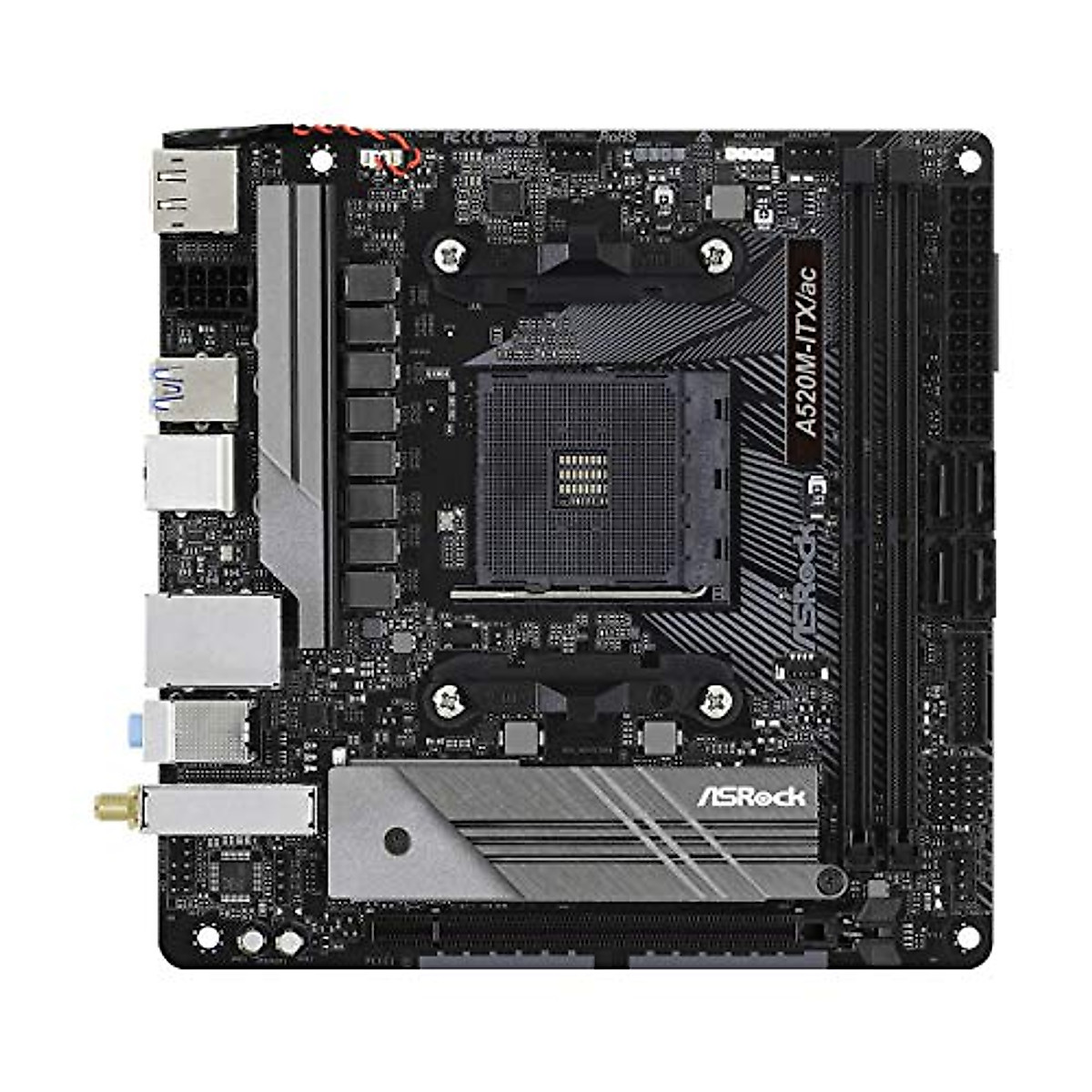 ASRock A520M-ITX/AC Supports 3rd Gen AMD AM4 Ryzen™ / Future AMD Ryzen™ Processors (3000 and 4000 Series Processors) Mini ITX Motherboard