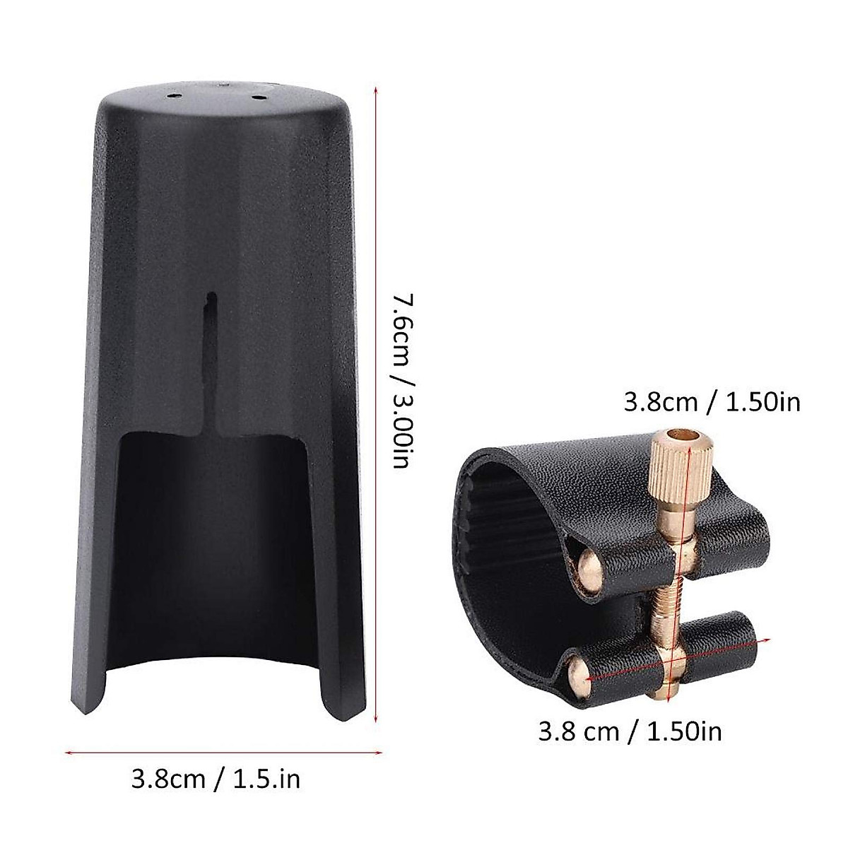 Clarinet Mouthpiece Accessory, Portable Plastic Clarinet Mouthpiece Ligature Clarinet Ligature Clip Fastener Clarinet Accessory for Students Practice Professionals Clarinet,