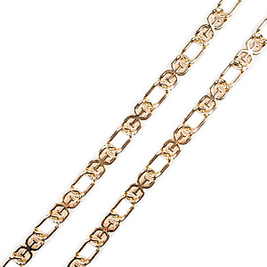 Sam Edelman Women's Fully Adjustable Double-E Logo Chain Link Dress Belt, Gold, Medium