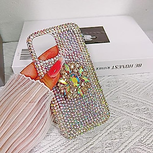 redecarie for Samsung Galaxy Note 10 Diamond Case,3D Handmade Luxury Bling Glitter Shiny Crystal Rhinestone Case with Holder Kickstand for Women Girls Kids Teens