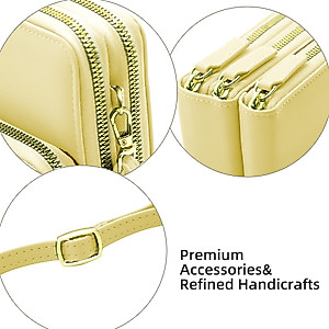 Valleycomfy Small Crossbody Bag For Women Touch Screen Cell Phone Purses and Wallet Lightweight Travel Handbag (Duck Yellow)