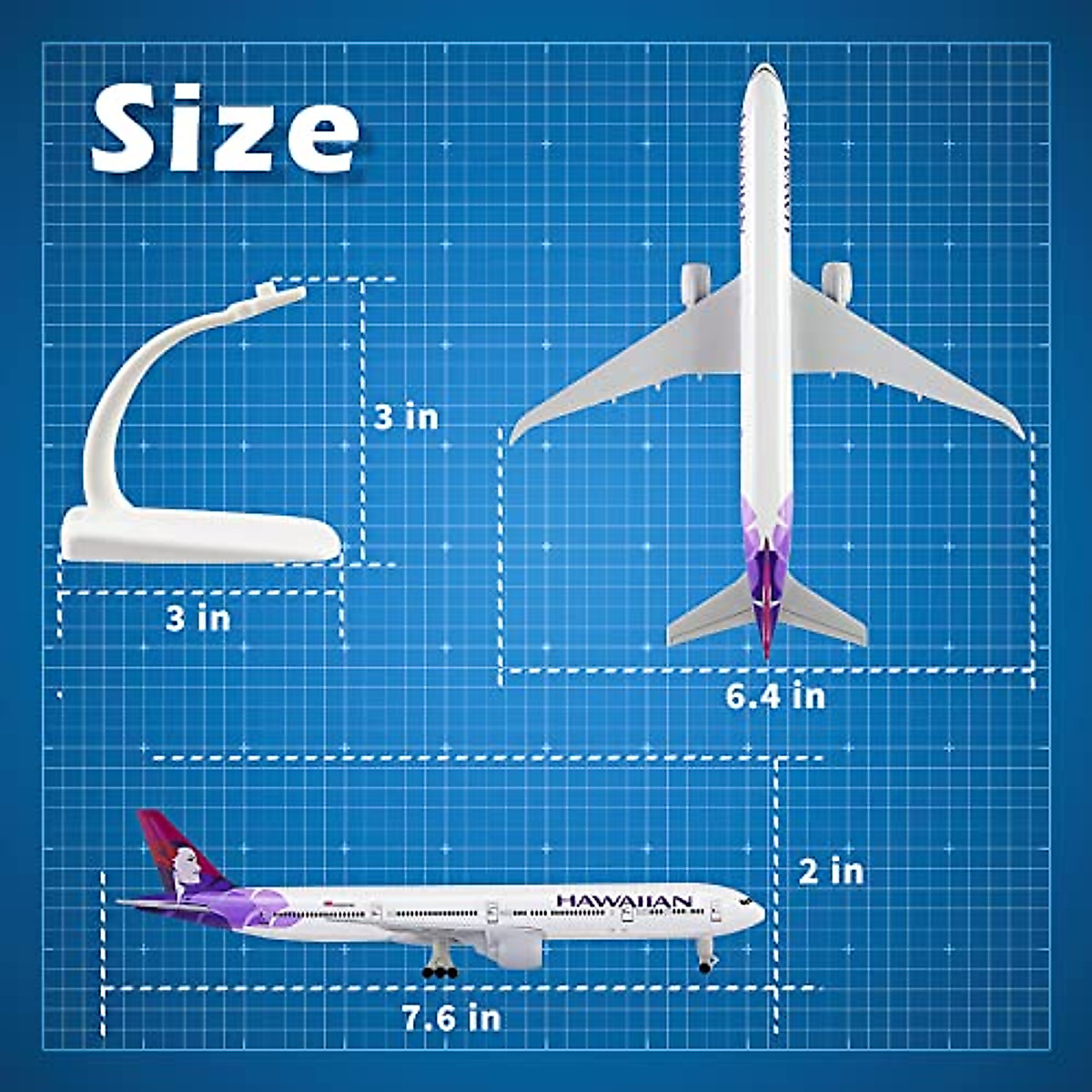 Lose Fun Park 1/300 Diecast Airplanes Model Hawaii Boeing 777 Model Plane for Collections & Gifts