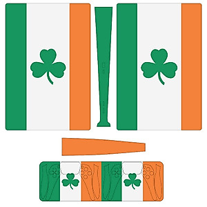 Ireland Shamrock Clover Flag 3pcs Whole Body Decal Cover Sticker for PS5 Digital Edition for PS5 Console and Controller