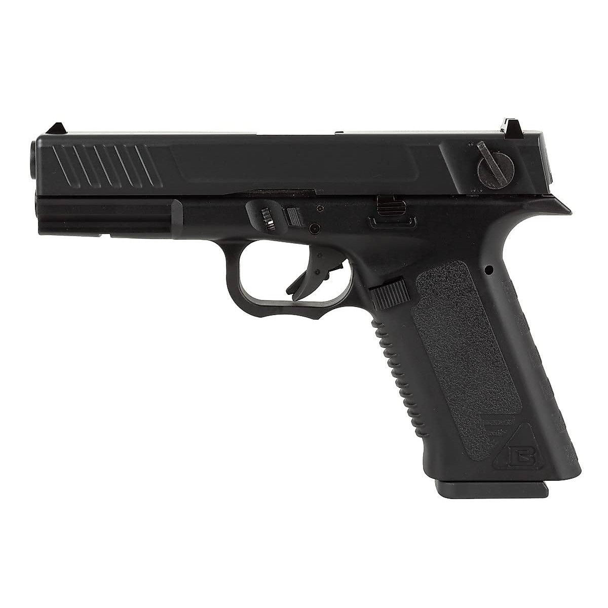 Barra Airguns 009 Full Auto BB Gun Pistol, CO2 Blowback Select Fire Air Pistols, BB Guns for Kids & Adults, 18-Round Drop-Free Magazine, 325 FPS, 177 Caliber BBS