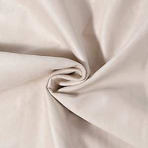 Yoglad Queen Size Contemporary Upholstered Bed, Oversized Padded Backrest Bed Frame, with Wooden Slats Support, No Box Spring Needed, Easy Assembly (Beige)