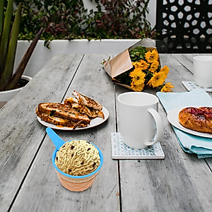 Zerodeko 4 Sets Plastic Dessert Cups with Spoon Reusable Ice Cream Bowls Sundae Cups Yogurt Dessert Bowls Ice Cream Treat Cups for Home Party Supplies Kids Mixing Bowls