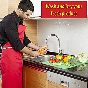 Dualplex® Fruit & Veggie Life Extender Liner for Fridge Refrigerator Drawers, 12 x 15 Inches (6 Pack) – Extends The Life of Your Produce & Prevents Spoilage