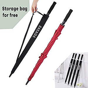 Baraida Golf Umbrella Large 62/68/72 Inch, Extra Large Oversize Double Canopy Vented Windproof Waterproof Umbrella, Automatic Open Golf Umbrella for Men and Women and Family(62 inch, Red Black)