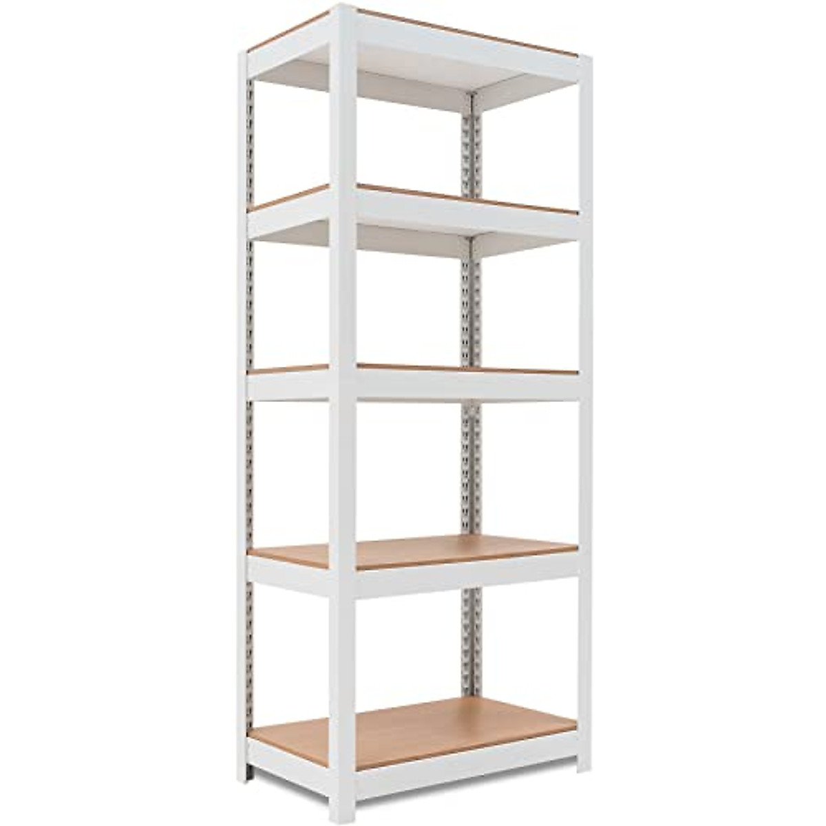 HOMEDANT House 5 Tier Laminated Metal Shelving Unit Adjustable Storage Utility Rack Heavy Duty Shelves Organization Multipurpose Shelf Kitchen Garage Pantry Closet 24.4" W x 16.5" D x 59.5" H 1 Pack