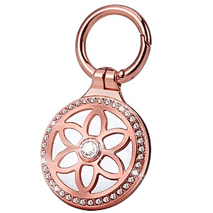 Airtag Holder,Metal Badge Rhinestone Airtag Key Chain,Diamonds Shine Air Tag.Holder Keychain,Air Tag Key Chain Compatible Apple Air tag