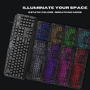 Gaming Keyboard and Mouse and Headset and Mouse Pad, X9 Performance 4 in 1 RGB Gaming Bundle Set Up to Game - Gaming Mouse and Keyboard Combo Kit Works with Xbox One, PS5, PS4