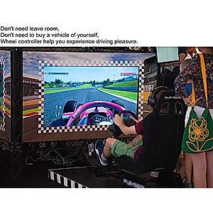 Sport Steering Racing Wheel,Gaming Vibration Racing Steering Wheel Pedals for XBOX 360/ PS2/ PS3/ PC USB Racing Wheel