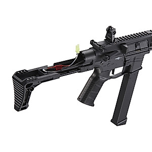 Lancer Tactical Gen 2 New 9mm Battle X CQB Lightweight Carbine AEG Color Black