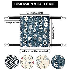 Boao 4 Pieces Rat Hammock Ferret Hammock Rat Toys Guinea Pig Cage Hammock Rat Hammock for Cage Rat Cage Accessories(Tower, Five Stars, Water Ripples, Cat Head)