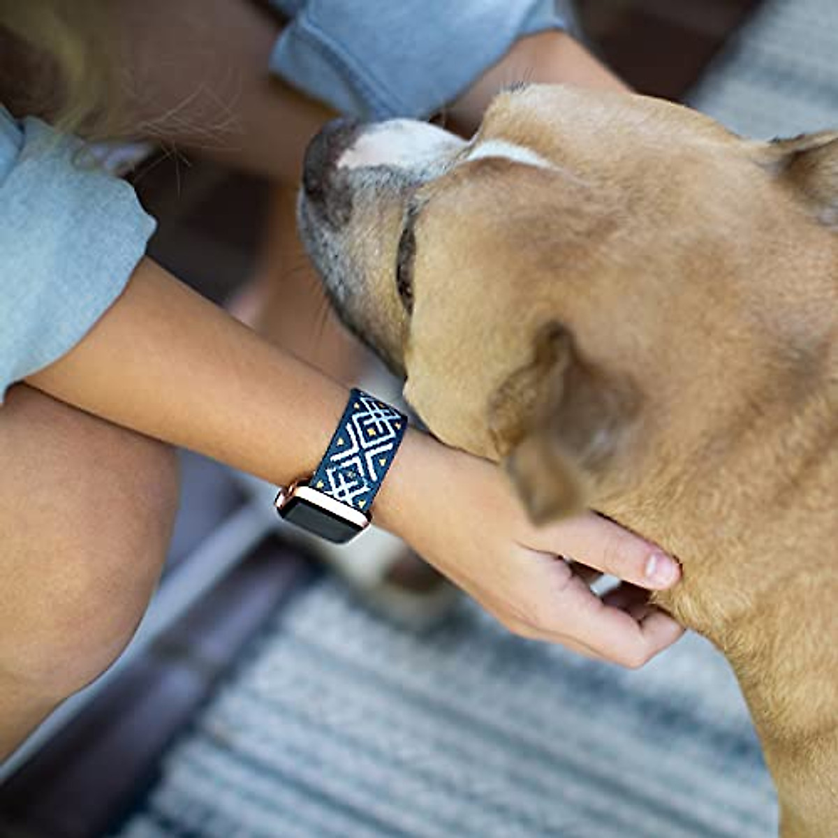 Tefeca Unity Series Elastic Compatible/Replacement Band for Apple Watch/Apple Watch Ultra(Sea Fish,M fits 6.5-7.0 inch wrist, 41/40/38mm)