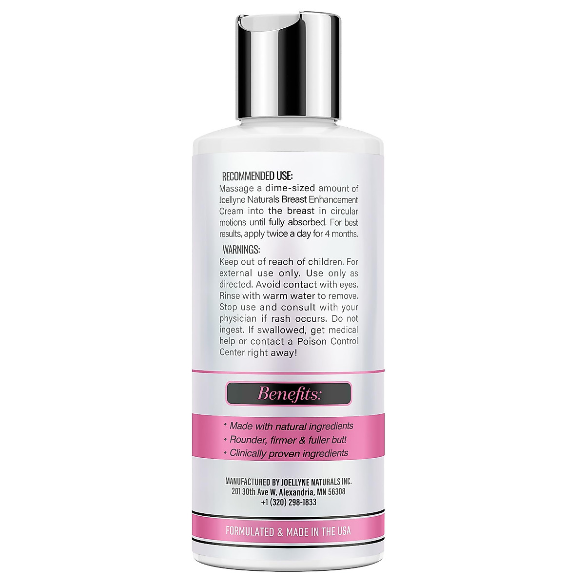 Powerful Breast Lifting & Plumping Cream - USA Made, Natural Bust Growth & Enlargement - 4 fl oz