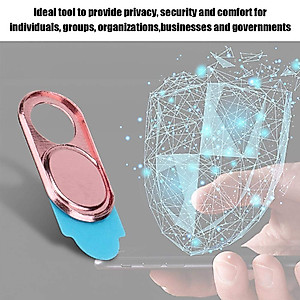Fudax Webcam Cover Sticker, Durable Webcam Protect Sticker Metal 0.7 Mm Thickness Lens Cap with Wide Compatibility for Tablets(Pink)