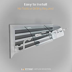 WITFORMS/Grille - Adjustable AC air Deflector Suitable for Central air conditioner's register and grille. Enhance Cooling and Heating Circulation - Length (60 to 110 cm)