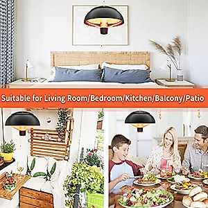 Patio Hanging Heater, Ceiling Mounted Heater, 1500W Outdoor/Indoor Waterproof Electric infrared Hanging Heater with 2 Modes Power (600W/1500W)