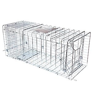 JT Eaton 495N Answer Single Door Live Animal Cage Trap for Extra Large Size Pests, 42" x 15" x 17"