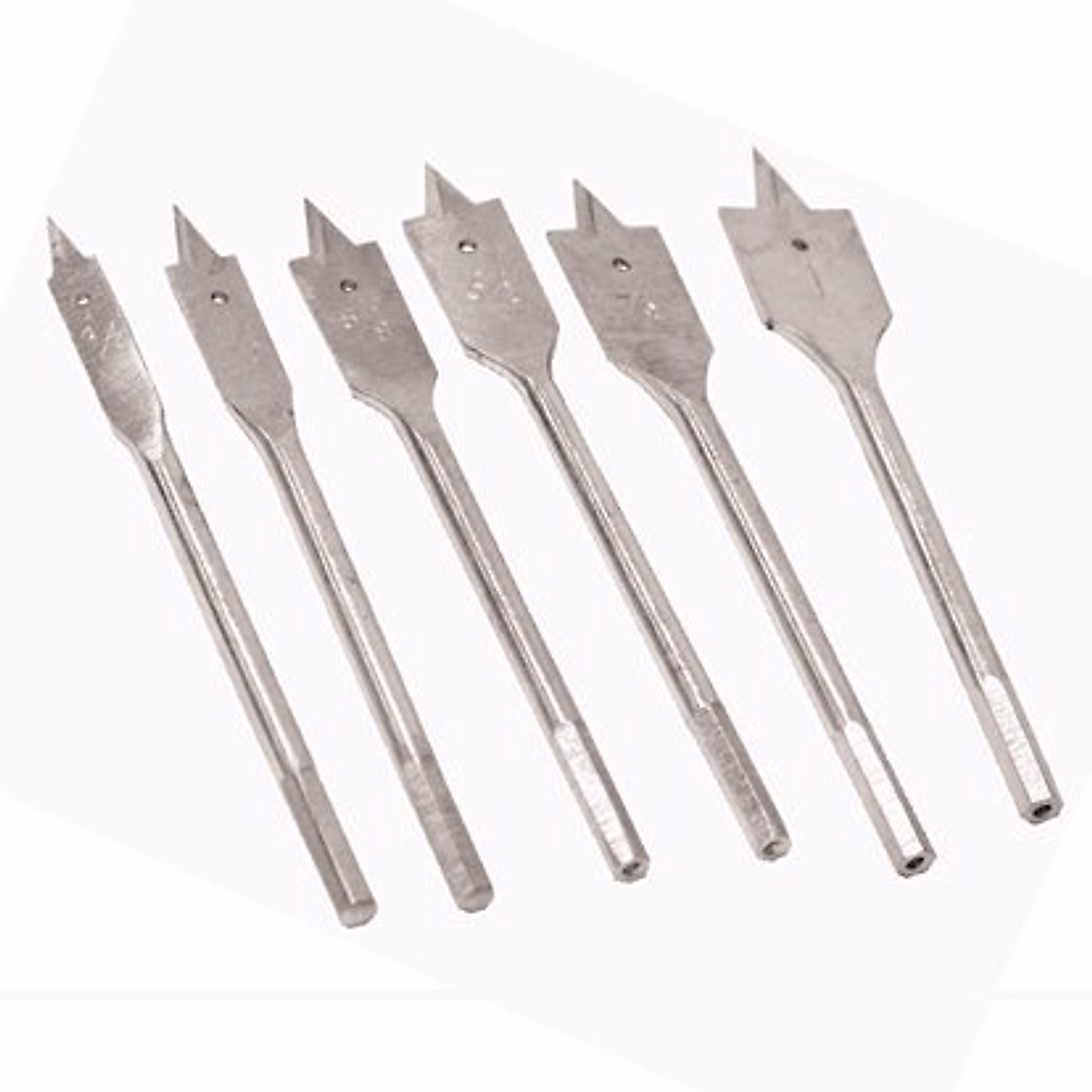6 Piece Multi use 12" Hardened Carbon Steel Wood Spade "Drill Bit Set"