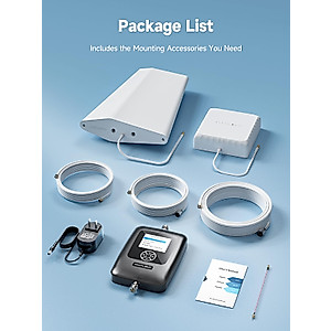 Cell Phone Booster for All Carriers | Smart Screen & APP Help Install | Up to 5,000 sq ft | Boosts 5G 4G LTE Signal on Band 2,4,5,12,13 and 17 for Verizon, AT&T, T-Mobile & More | FCC Approved