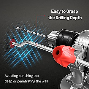 Hammer Drill HERZO Corded Impact Drill 7 Amp 1/2 Inch 2700 RPM,360° Rotatable Handle for Wood,Plastic,Steel