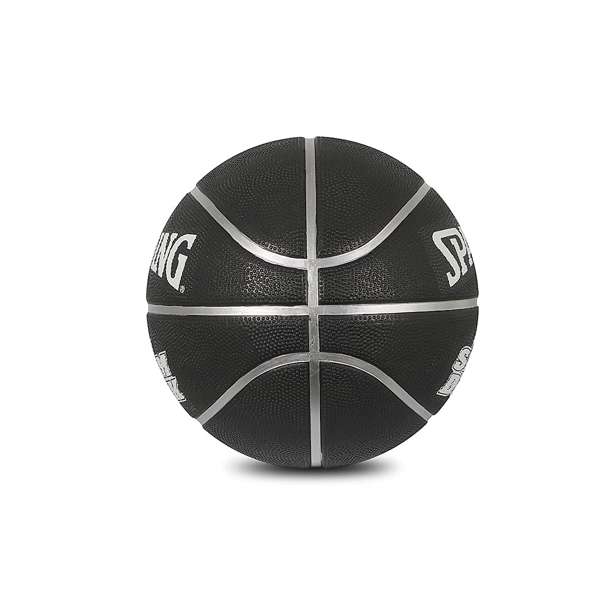 Spalding Slam Dunk NBA Black Basketball Ball with Pump Men's Official Ball Size 5, 6, 7 (7)
