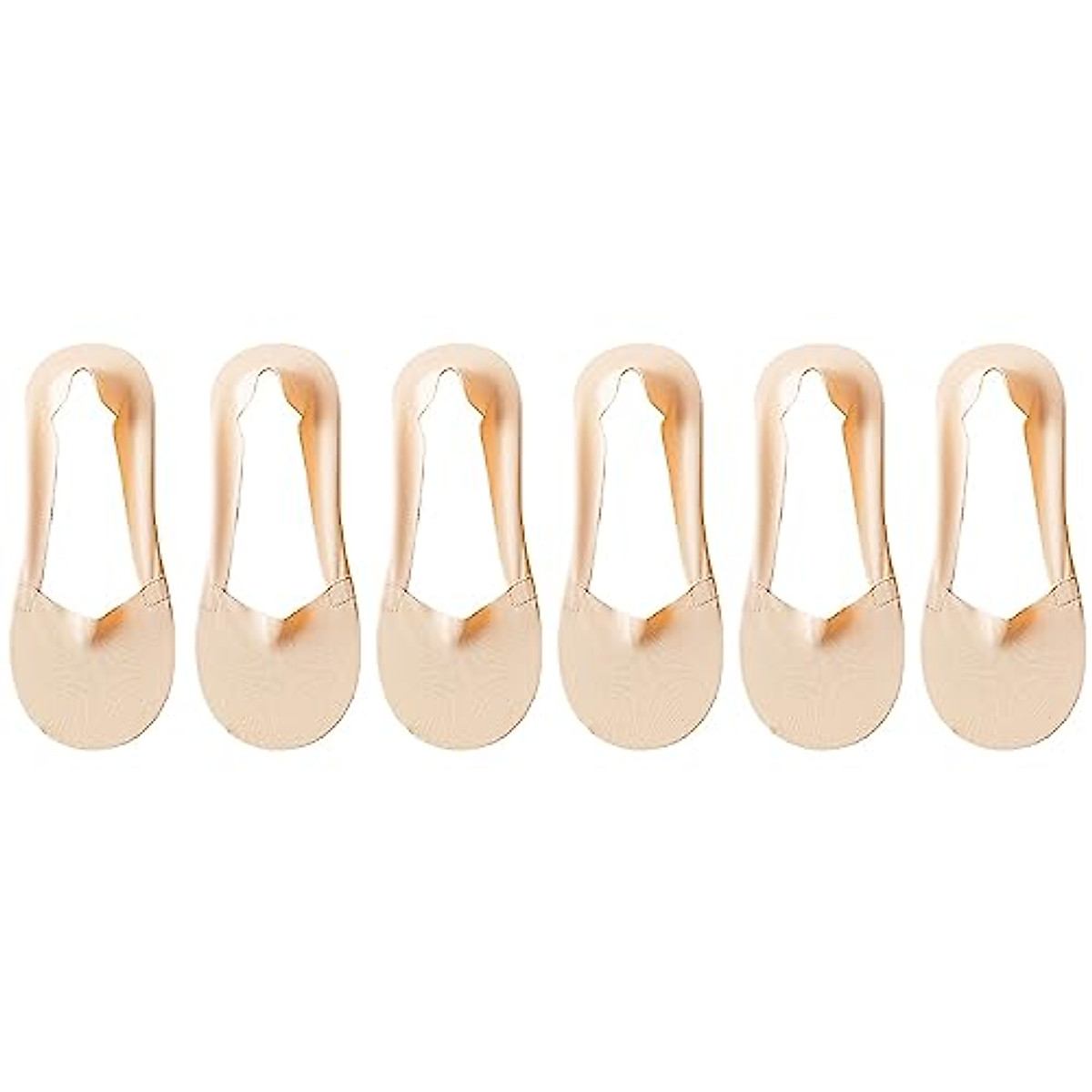 Women No Show Socks Ultra Low Cut Liner Socks Ice Feeling socks Nonslip Liner Invisible Flat Boat Thin Socks 6/8 pairs (6 pairs nude)