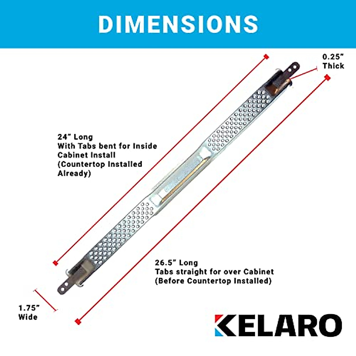 Kelaro EZ Dishwasher Mounting Bracket Kit for Granite and Quartz Countertops (25 Pack) W10426979