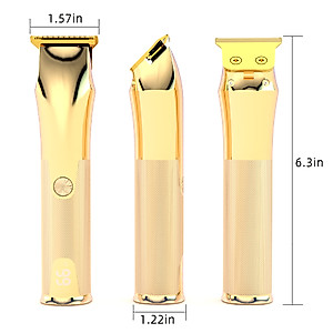 NIKULA STAR clippers for hair cutting,liners for men clippers,t blade trimmer for men,edgers clippers for men,cordless zero gapped trimmer hair clippe rechargeable with display for man ,woman (golden)