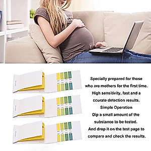 3Pcs Sets Amniotic Fluid Test Strip, Maternity Home High Sensitivity Feminine Test Strips with Color Comparison Card