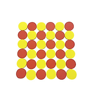 SEETOOOGAMES 1 inch Two-Color Counters, Red/Yellow, Educational Counting, Sorting, Patterning, Grouping & Math Bingo Chips, 200 Pieces
