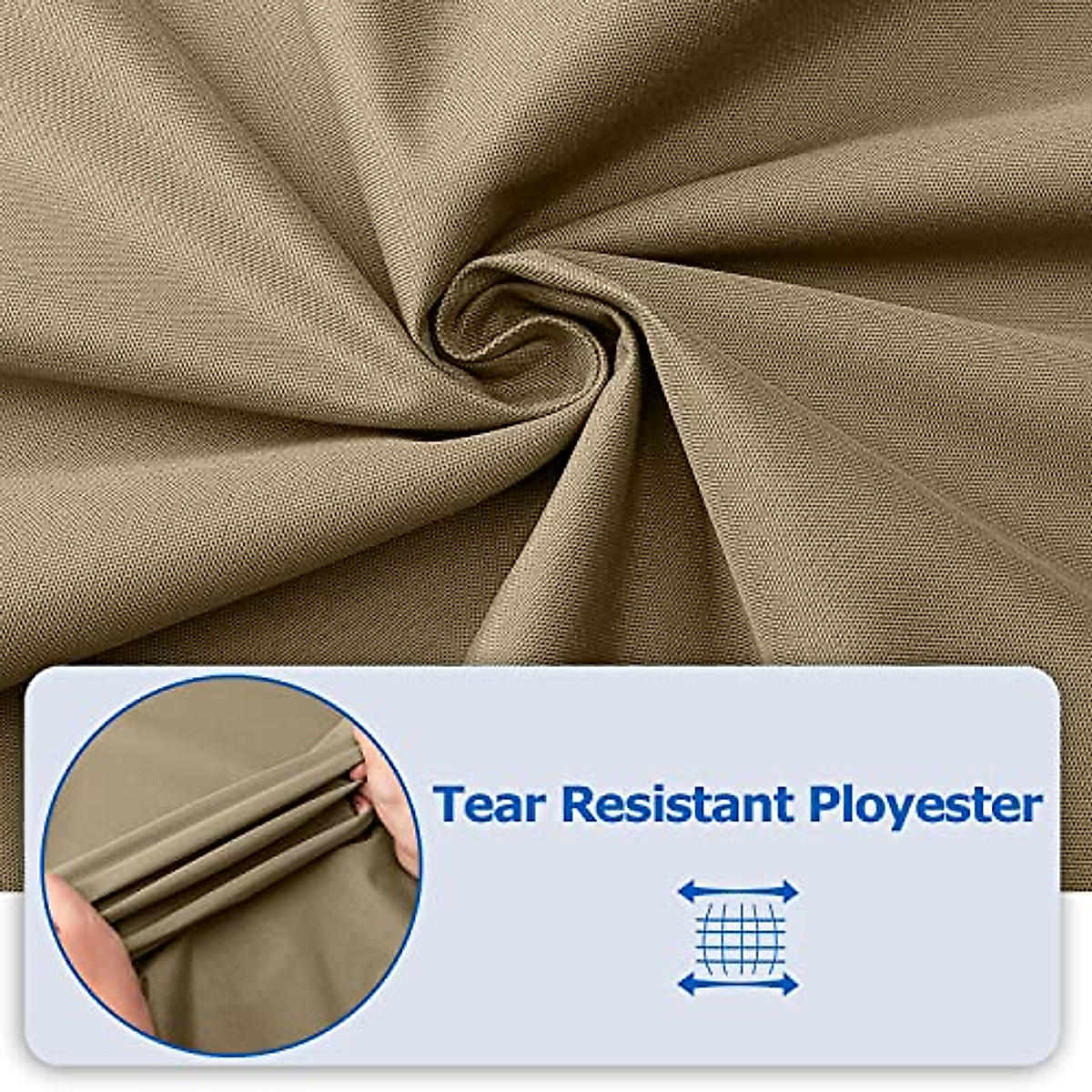 SunPatio Outdoor High Back Chair Covers, Heavy Duty Waterproof Stackable Patio Chair Covers, Fade and UV Resistant Patio Furniture Covers, All Weather Protection, 2 Pack -27" W x 30" D x 42" H, Taupe