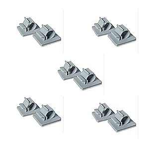 PureSec Adhesive RO Tubing holder 1/4 inch RO Tubing Mounting Clips Cable Management Wire Clamps（Pack of 10) (10, 1/4 inch tubing O.D. use)