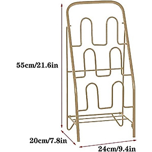 ZBOYZ Shoe Rack Entrance Freestanding Multi-Functional 3-Story Metal Suitable for Flat Shoes and Slippers Shoe Organizer
