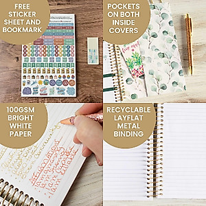bloom daily planners 2024 Calendar Year Day Planner (January 2024 - December 2024) - 5.5” x 8.25” - Weekly/Monthly Agenda Organizer Book with Stickers & Bookmark - Boho Greenery