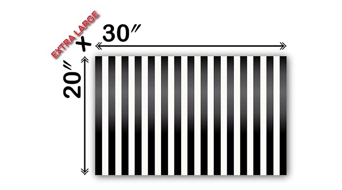 Premium Tissue Paper Black & White Stripes 20x30 - Eco-Friendly Sheets