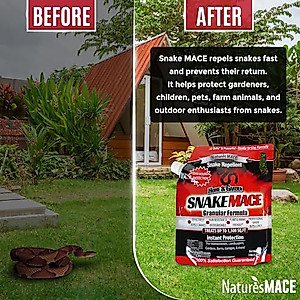 Nature's MACE Snake Repellent 25lb / Covers 13,200 Sq. Ft. / Keep Snakes Out of Your Garden, Yard, Home, attic and More/Snake Repellent/Safe to use Around Home, Children, & Plants