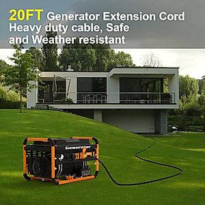 25 Feet NEMA L14-30P/L14-30R Generator Extension Cords, 4 Prong Heavy Duty, 30 Amp,125/250V,Up to 7500W 10AWG Cable and The Cable UL Certification,Yellow