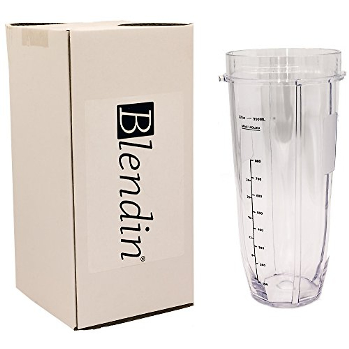 Blendin Replacement Cup Jar, Compatible with Nutri Ninja Auto-iQ 1000W and Duo Blenders (32 Ounce Cup)